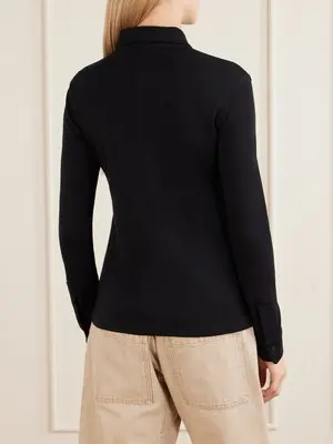 NILI LOTAN Ibra Merino Wool Shirt
