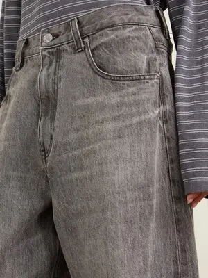 NILI LOTAN Terese Wide-leg Jeans - Gray