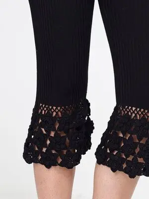 GANNI Organic Cotton Cropped Trousers