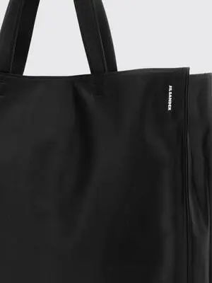 JIL SANDER Large Light Smooth Calfskin Leather Tote Bag With Double Handle