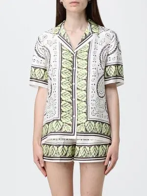 Tory Burch Silk Shirt With Ethnic Print - Multicolor