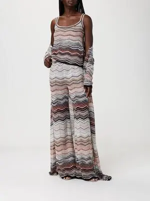 Missoni Lurex Viscose Zigzag Palazzo Trousers