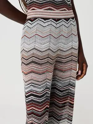 Missoni Lurex Viscose Zigzag Palazzo Trousers