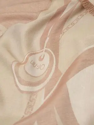 Liu Jo Viscose Foulard With Logo