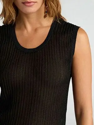 Momoni Sleeveless Lurex Viscose Top