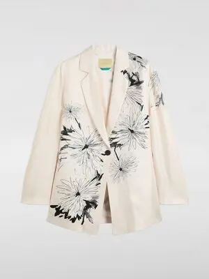 Momoni Printed Silk Single-breasted Blazer