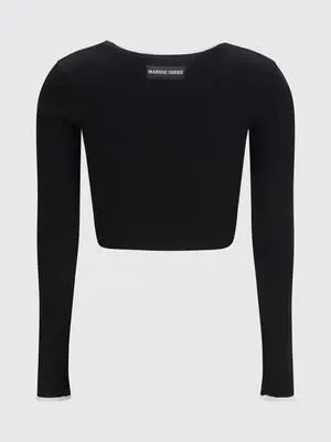 MARINE SERRE Logo Cotton Crop T-shirt