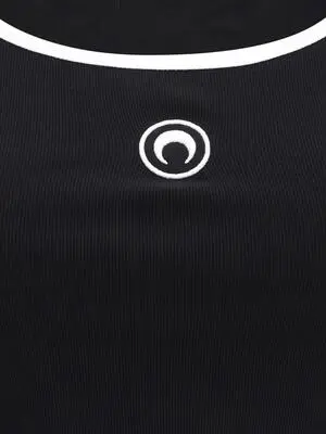 MARINE SERRE Logo Cotton Crop T-shirt