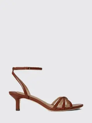 Ralph Lauren Kendyl Sheepskin Leather Stiletto Heel Sandals - Brown