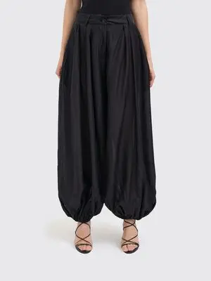THELATEST Wide Leg Lyocell Trousers - Black