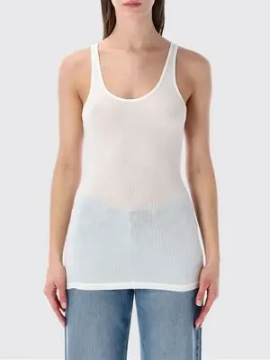 JAMES PERSE Slim Fit Stretch-cotton Top With Thin Straps - White