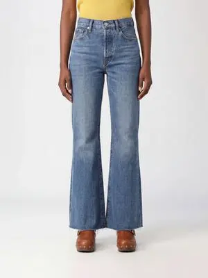 FRAME The Lax High-waisted Flared Jeans In Cotton Denim - Blue