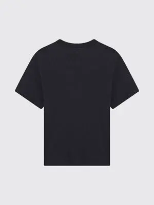 AMI Paris Organic Cotton T-shirt With Logo - Blue