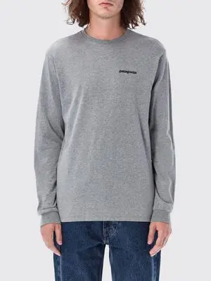 Patagonia T-shirt In Cotton Blend With Print - Grey