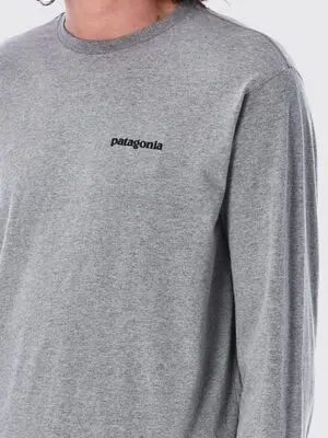 Patagonia T-shirt In Cotton Blend With Print - Grey