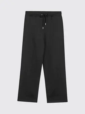 AMI Paris Straight-leg Cotton Jogging Pants With Embroidered Logo - Black