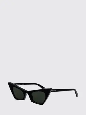 Alexander McQueen Cat-eye Sunglasses In Acetate With Lettering Logo On The Temples - Black