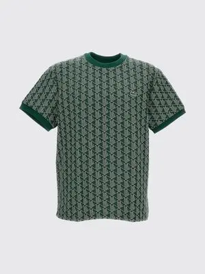 Lacoste Crew Neck T-shirt In Printed Cotton Blend