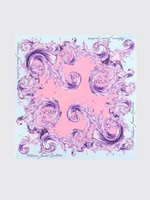 Versace Baroque Print Silk Foulard - Violet