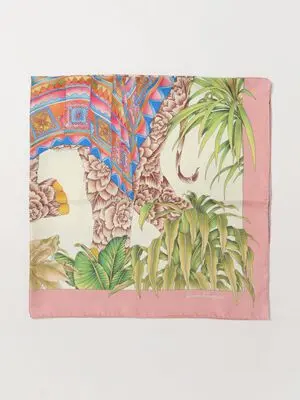 FERRAGAMO Double-sided Silk Scarf With India Print - Multicolor