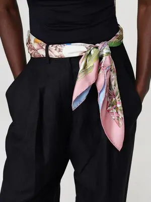 FERRAGAMO Double-sided Silk Scarf With India Print