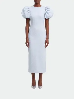ROTATE BY BIRGER CHRISTENSEN Puff Sleeve Midi Dress - Sky Blue