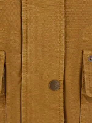 Acne Studios Organic Cotton Shirt Jacket With Velvet Collar