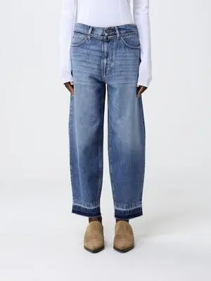 Pinko Cotton Cropped Pants - Denim
