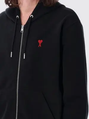 AMI Paris Cotton Zip Hoodie