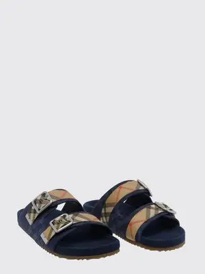 Burberry Check Embossed Suede Urchin Sandal