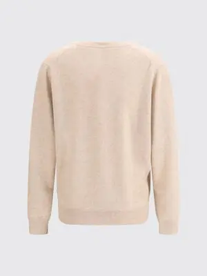 ALLUDE 100% Cashmere V-neck Cardigan With Patch Pockets - Beige