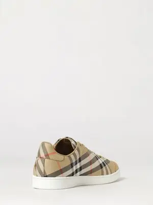 Burberry Vintage Check Canvas And Leather Low-top Sneakers