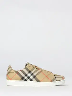 Burberry Checked Sneakers - Sand