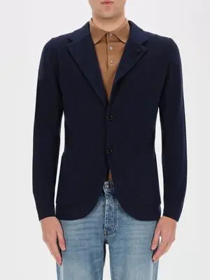 LARDINI Single-breasted Cotton Blazer - Blue