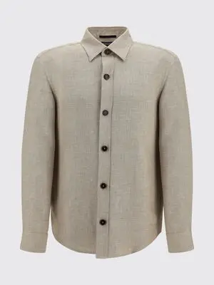 Zegna Shirt Jacket In Linen, Wool, Silk And Cashmere