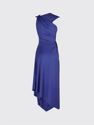 Victoria Beckham Asymmetrical Jersey Midi Dress