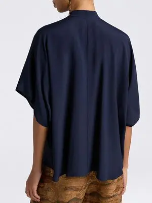 Momoni Silk Blend Shirt With Ruffles