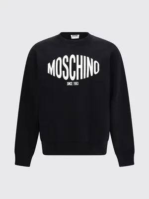 Moschino Cotton Crewneck Sweatshirt With Logo - Black