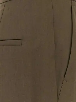 Max Mara Mid-rise Tailored Linen-blend Straight-leg Pants - Beige