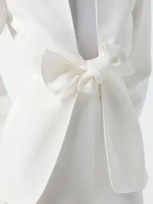 Max Mara Slim Fit Short Cady Blazer With Tie Fastening