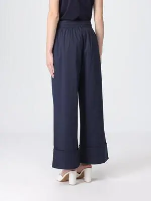 Liu Jo Cotton Trousers With Drawstring - Blue