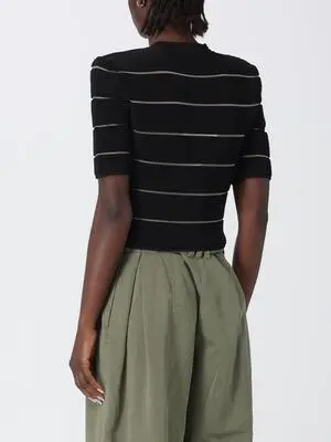 Balmain Striped Viscose Blend Cardigan