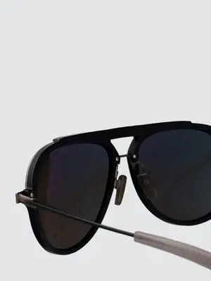 Dita Vintage Design Rectangular Metal Aviator Sunglasses