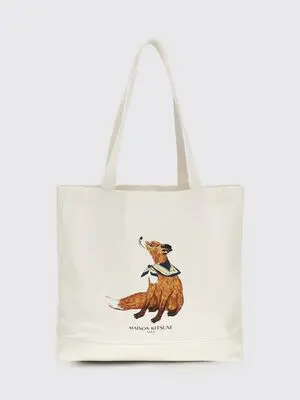 Maison Kitsuné Printed Cotton Tote Bag - Ecru
