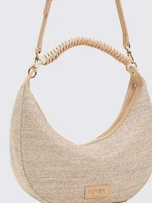 TWINSET Raffia Hobo Bag