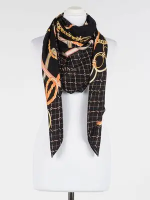 TWINSET Viscose Scarf With Chain Print