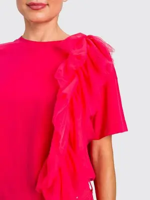 TWINSET Cotton T-shirt With Ruffles