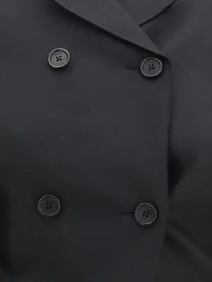 Khaite Double-breasted Wool Blazer With Peak Lapels And Flap Pockets