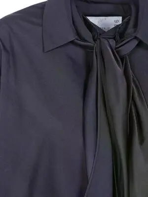 Sacai Bow Detail Long Sleeve Shirt