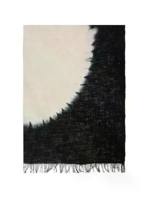 Yohji Yamamoto Polka-dot Frayed Scarf